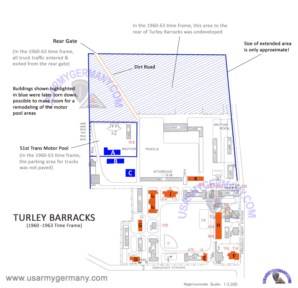 USAREUR Installation Maps - Turley Barracks 1960s